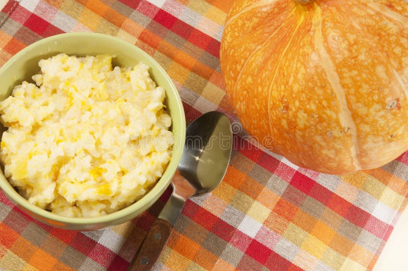 Rice kasha with pumpkin stock image. Image of breakfast - 45719897
