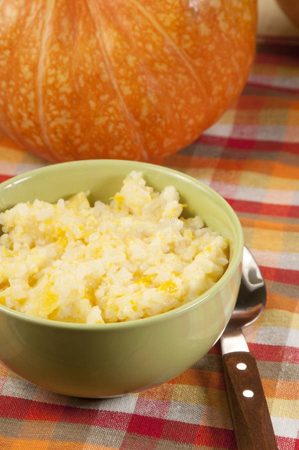 Rice kasha with pumpkin stock image. Image of boiled - 45692357