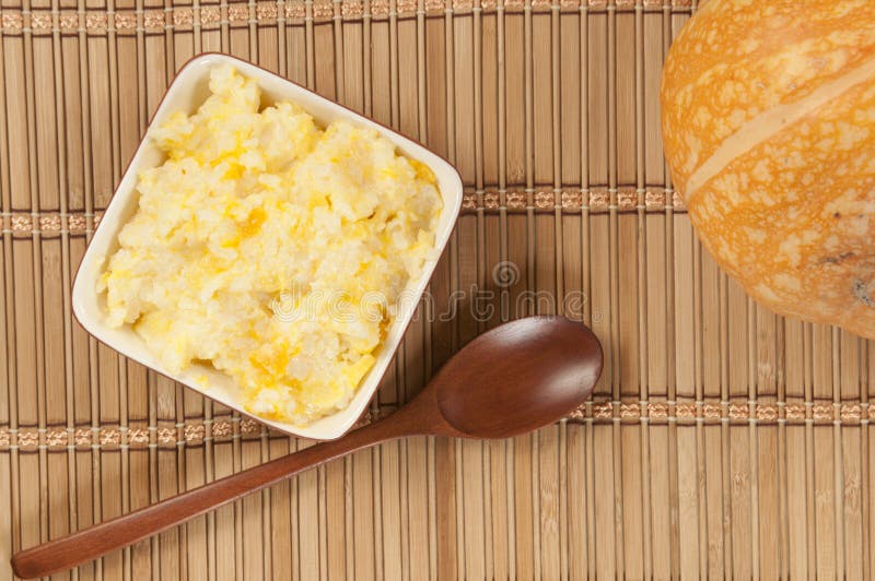 Rice kasha with pumpkin stock photo. Image of napkin - 45757256