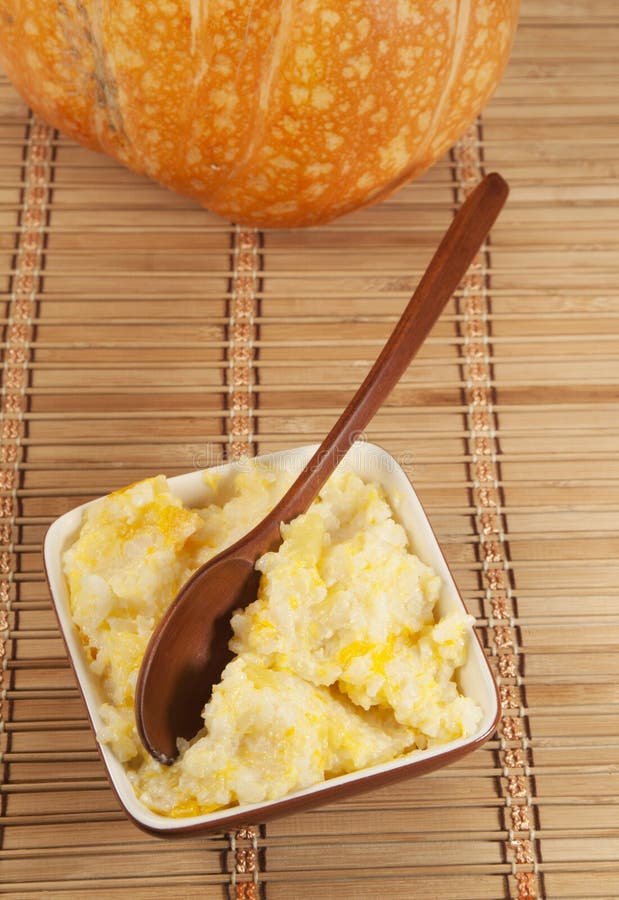 Rice kasha with pumpkin stock image. Image of squash - 45764081