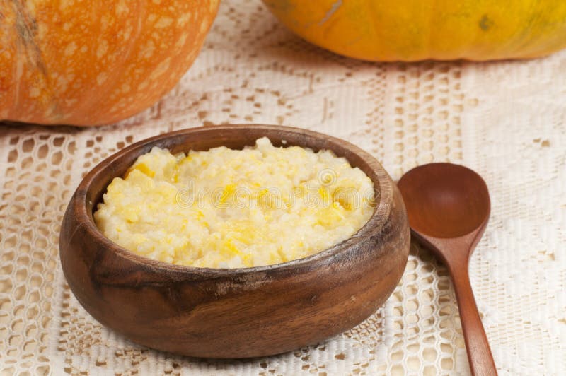 Rice kasha with pumpkin stock photo. Image of milk, healthy - 45692274