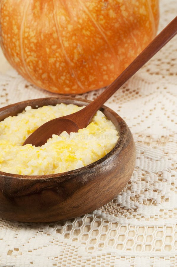 Rice kasha with pumpkin stock image. Image of boiled - 45692357