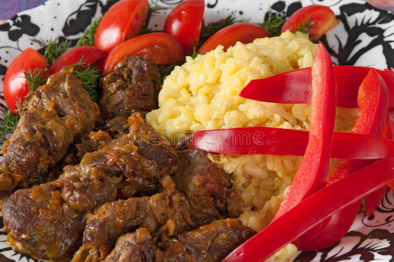 Rice and Lamb Stew with Vegetables Stock Image - Image of cooked, lamb ...