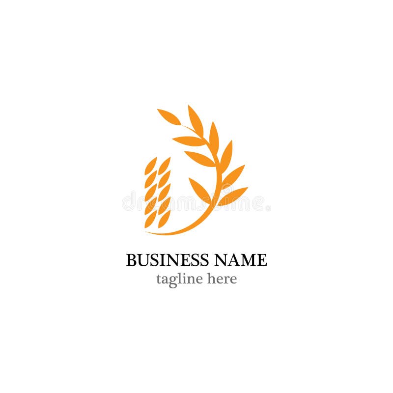 Rice logo template vector stock vector. Illustration of farm - 165262806