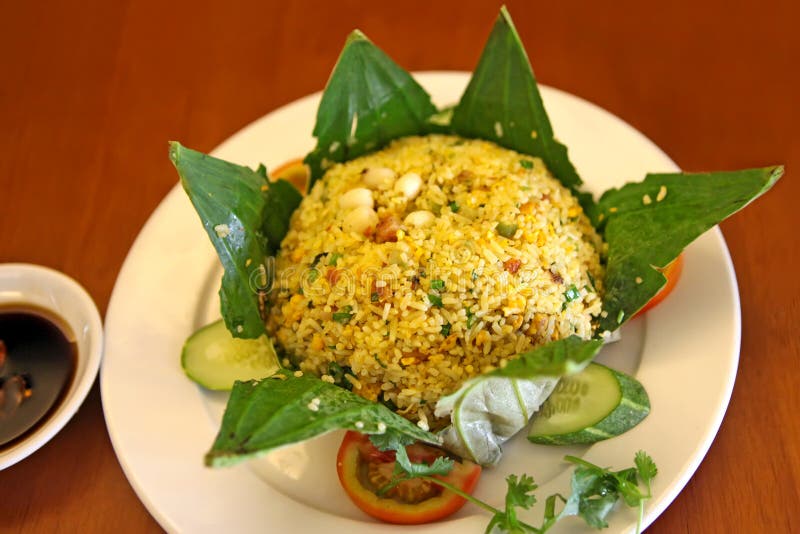 Rice in lotus leaf stock image. Image of cook, healthful - 34771619