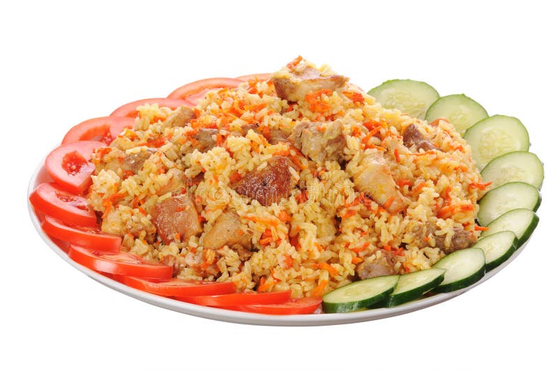 Rice with meat stock photo. Image of lunch, dinner, meat - 13664286