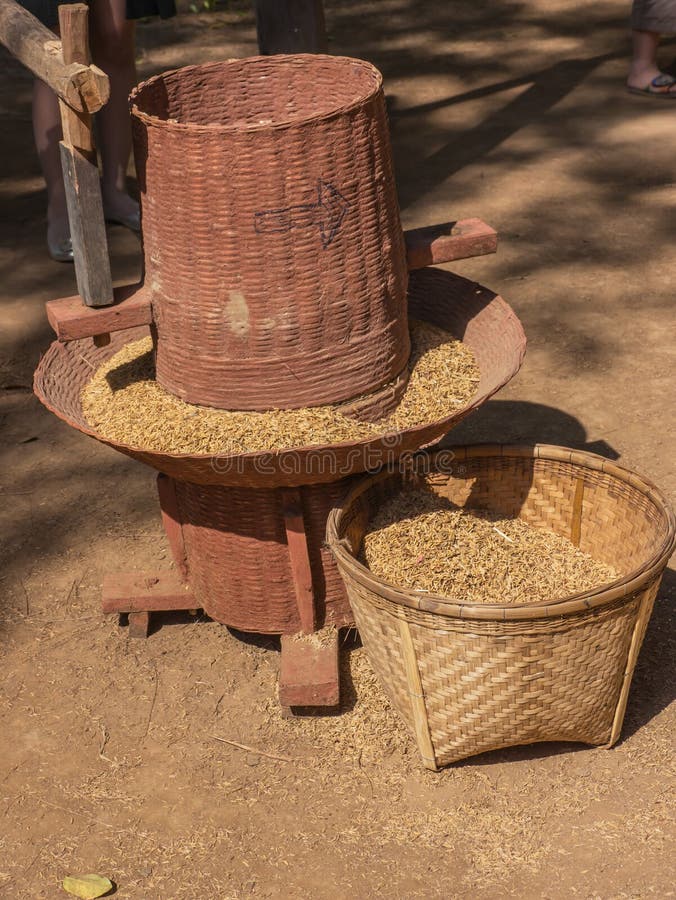 Rice mill stock photo. Image of grain, hand, farm, mill - 48959396