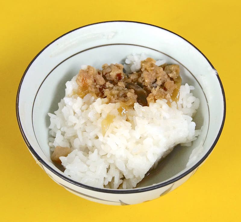 Rice with Minced Pork Sauce Stock Image - Image of food, bowl: 83142001