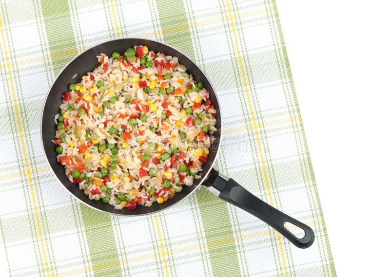 Rice with mix vegetables stock image. Image of health - 23345525