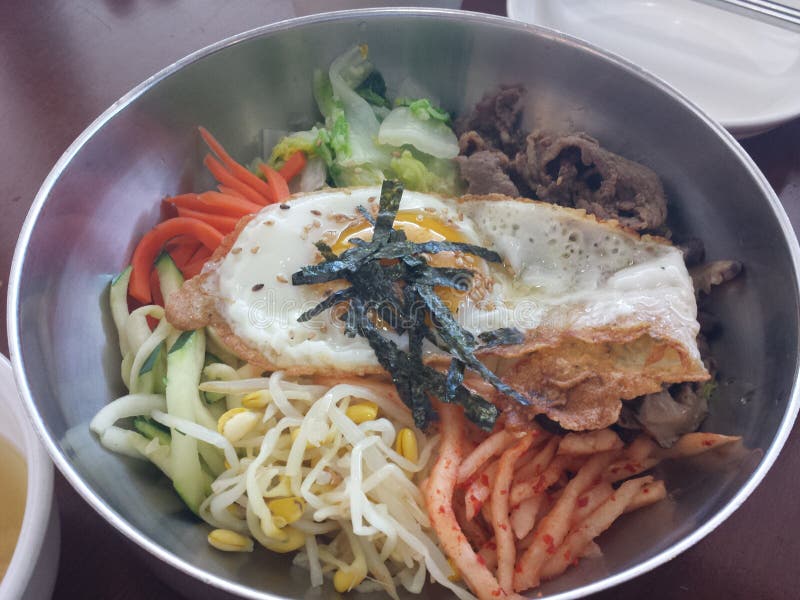 Bibimbap Rice stock image. Image of carrots, vegetables - 112776221