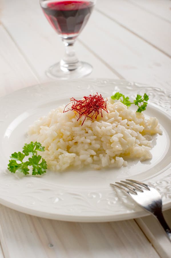 Rice with Natural Saffron Pistil Stock Image - Image of healthy ...