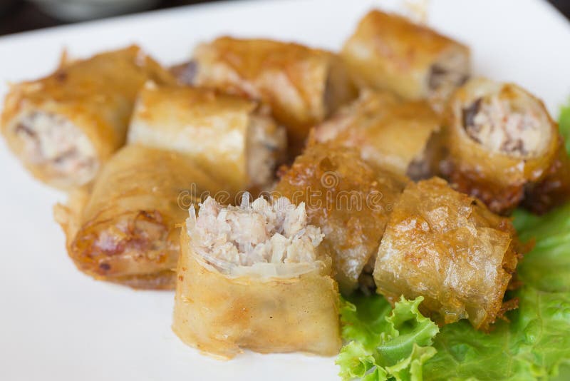 Rice noodle roll fried. stock image. Image of cuisine - 100139237