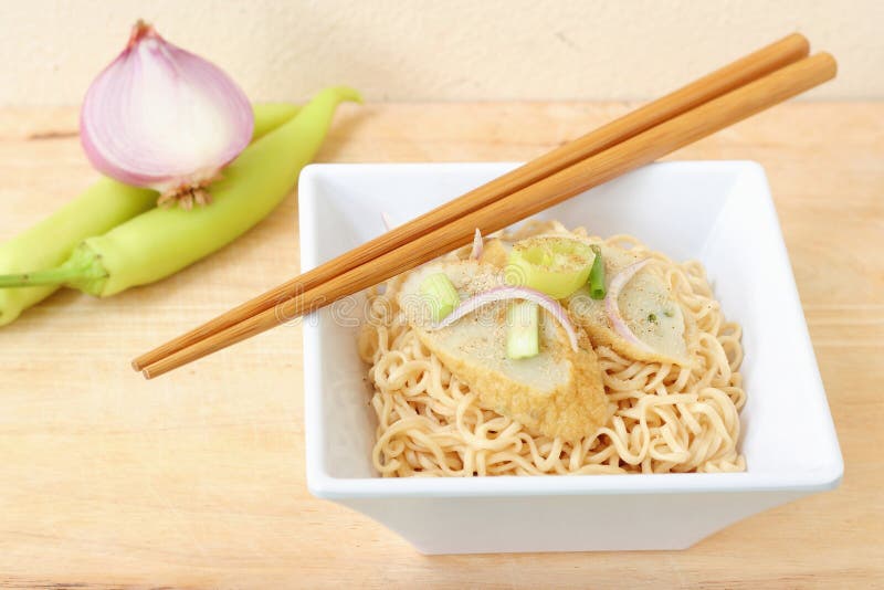 Rice Noodles with Fish Balls Stock Image - Image of rice, ingredient ...