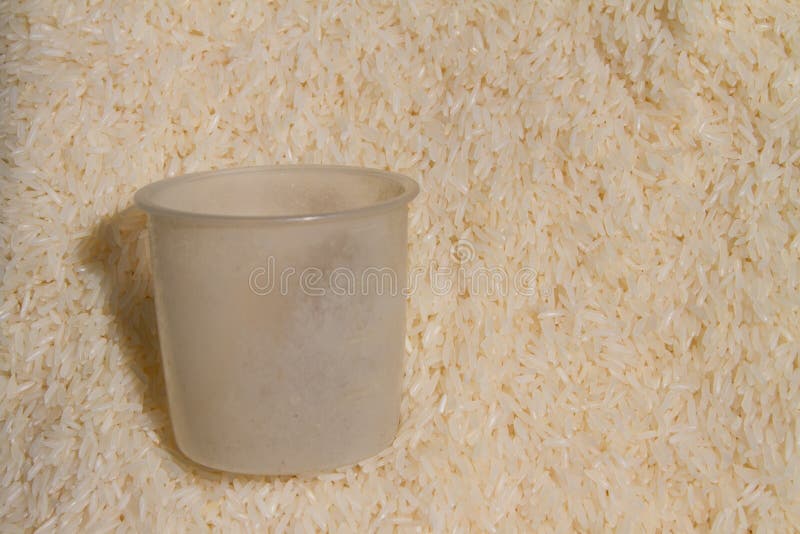Rice with an old cup stock image. Image of pattern, jasmine - 131901941