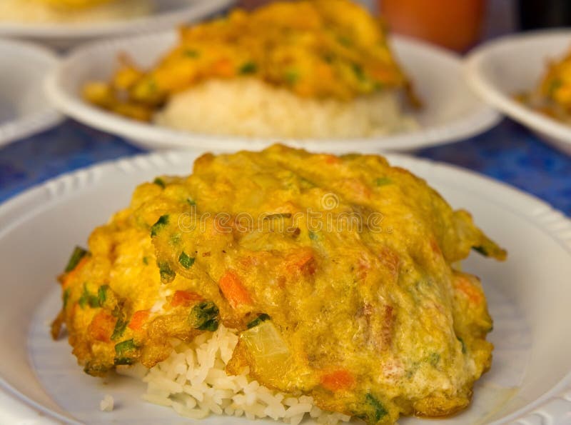 Rice omelet. stock image. Image of omelet, delicious - 26820143