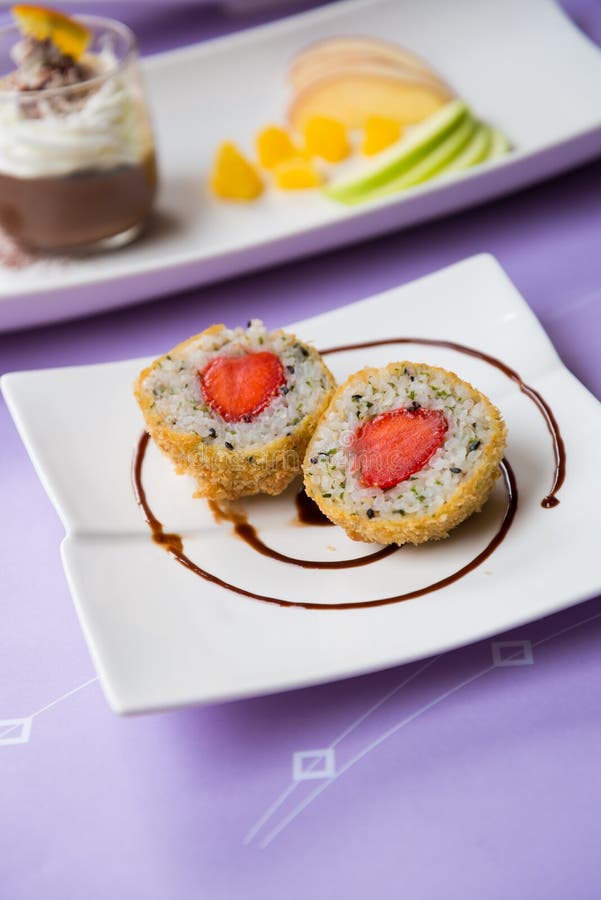 Rice Onigiri Strawberry Stuffed Stock Photo - Image of japan, onigiri ...