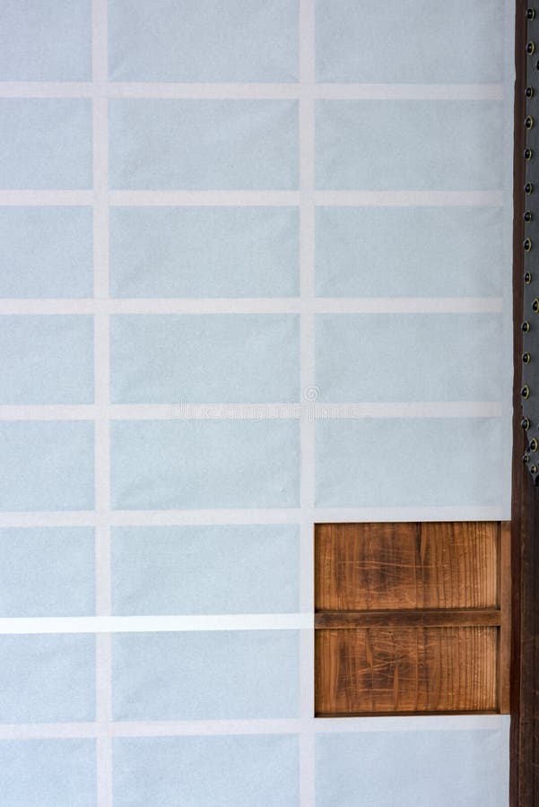 Rice Paper Door with Handle Exposed Stock Photo - Image of asian, kyoto ...