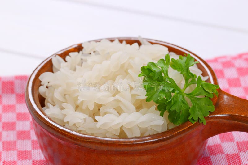 Rice pasta fusilli stock image. Image of folded, cuisine - 97910317