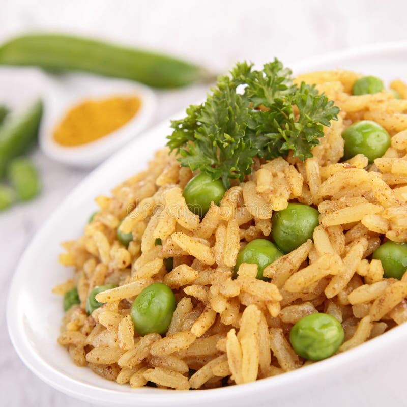 Rice and pea stock photo. Image of gastronomy, green - 32656092