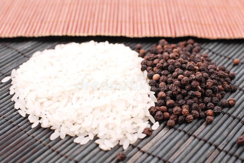 Rice and Pepper stock image. Image of cooking, food, dried - 22522417