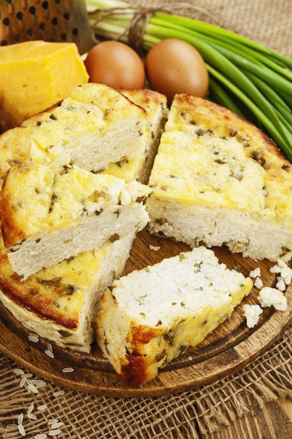 Rice Pie with Cottage Cheese Stock Photo - Image of rice, cake: 68958482