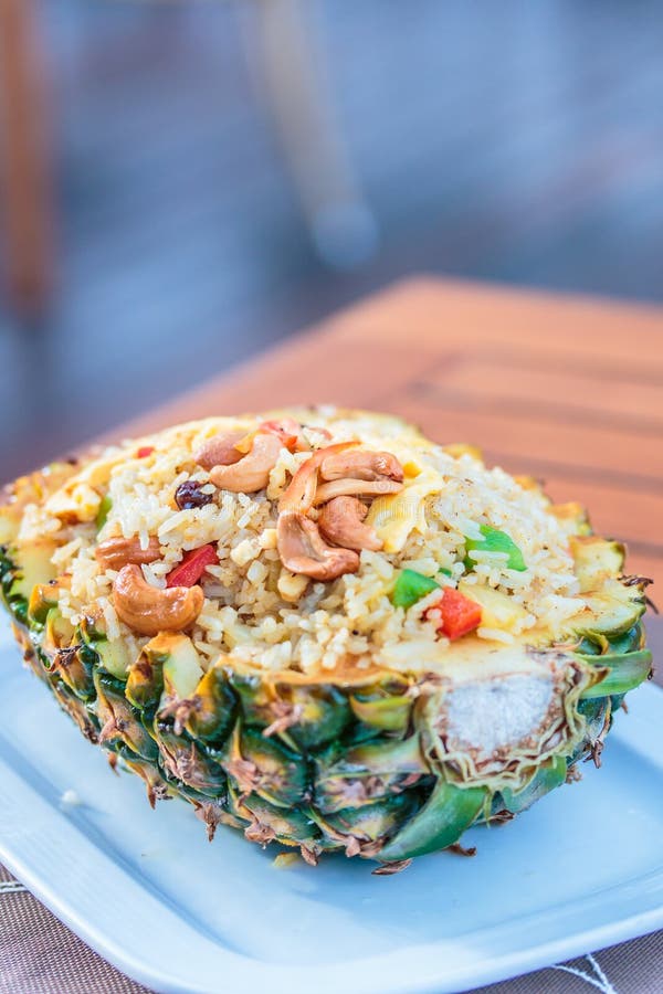 Rice with pineapple stock image. Image of diet, health - 57922485