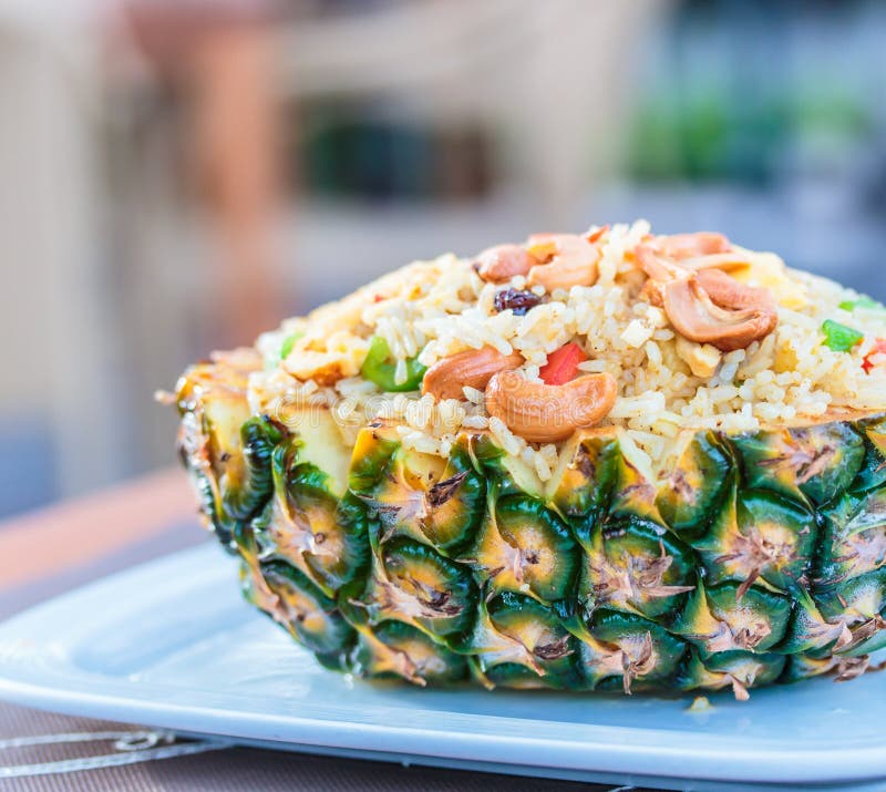 Rice with pineapple stock photo. Image of cashew, rice - 57999396
