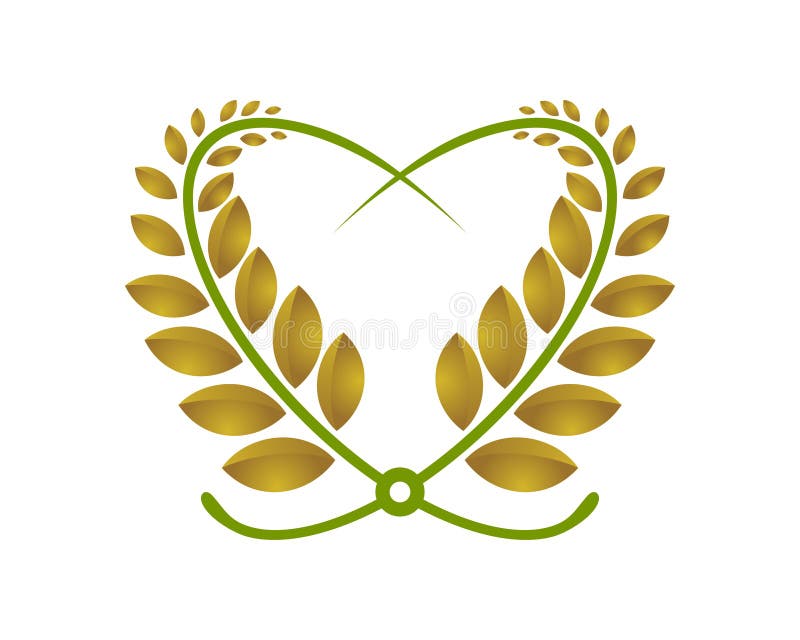 Rice Plant Leaf Logo Template Stock Vector - Illustration of produce ...