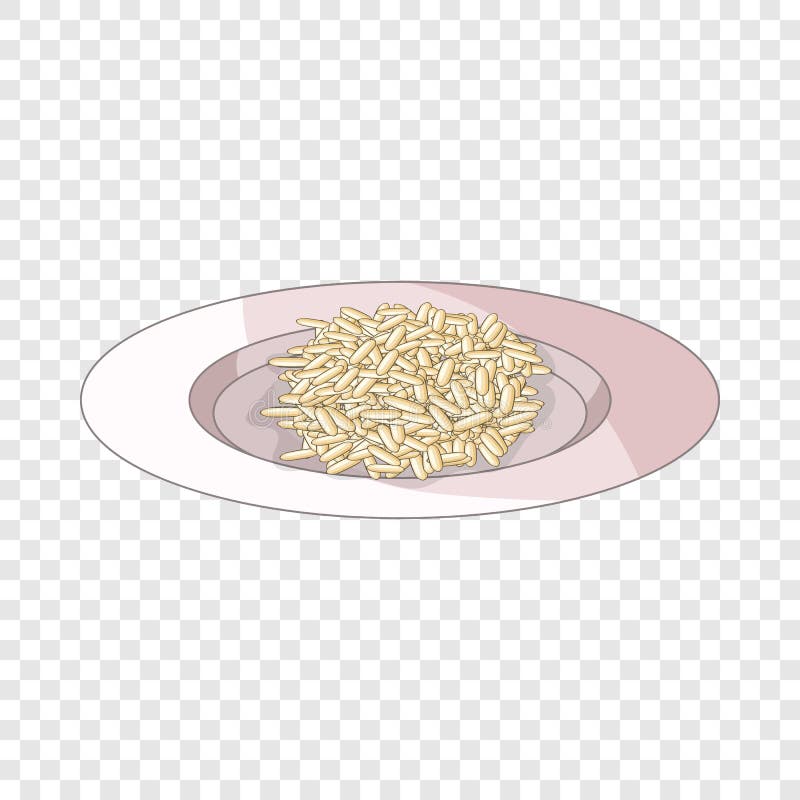 Rice on Plate Icon, Isometric Style Stock Vector - Illustration of logo ...
