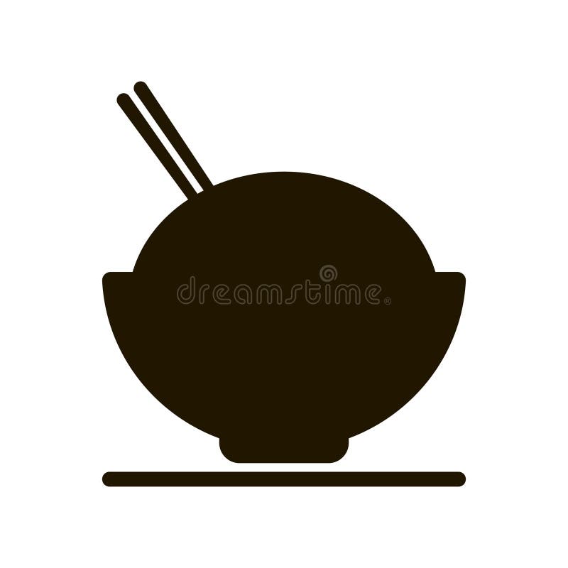 Rice Plate Icon on White Background. Eps 10 Flat Style. Stock Vector ...