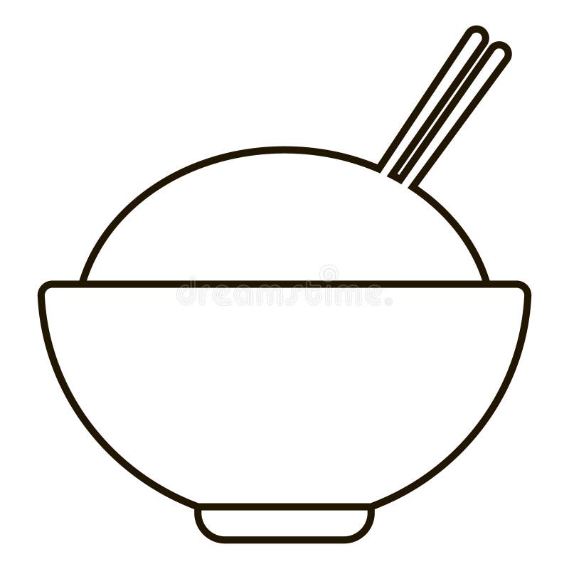 Rice Plate Icon on White Background. Eps 10 Flat Style. Stock Vector ...