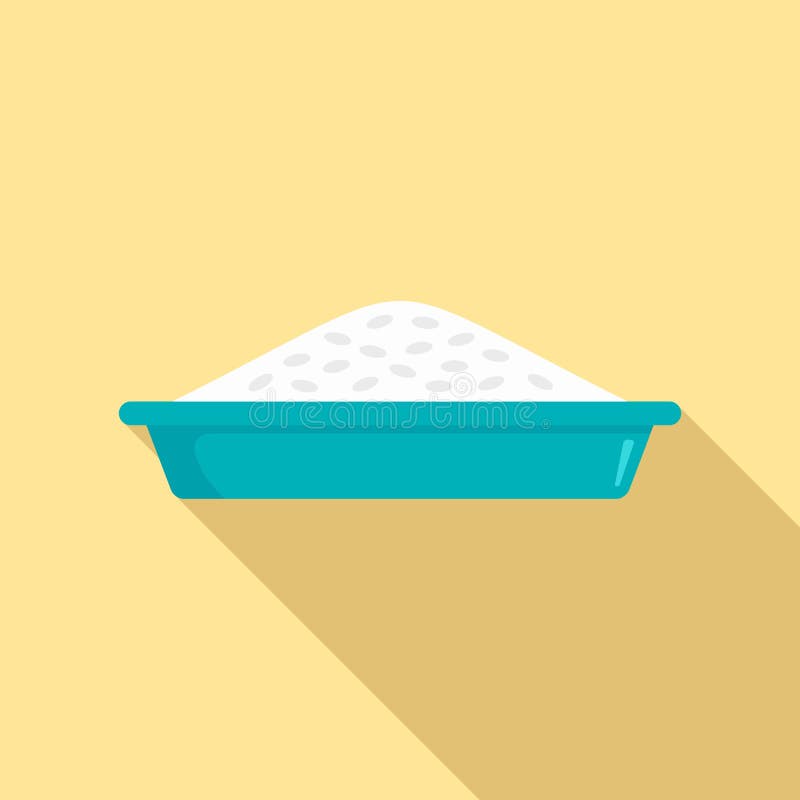 Rice Plate Lunch Icon, Flat Style Stock Vector - Illustration of alarm ...