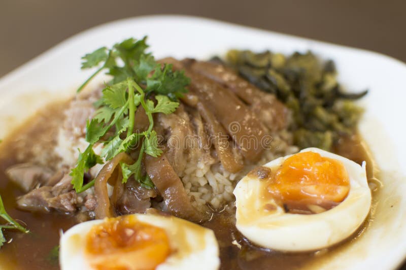 Rice with Pork stock image. Image of asia, rice, eggs - 41852557