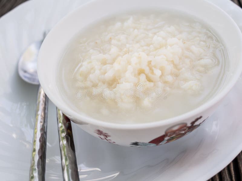 Rice Porridge. stock photo. Image of alone, hungry, fork - 29331852