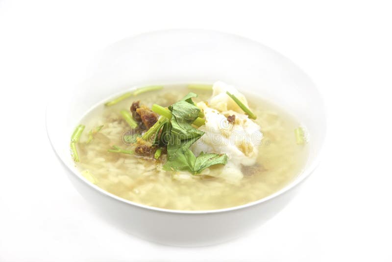 Rice porridge with fish stock image. Image of east, soup - 59996939