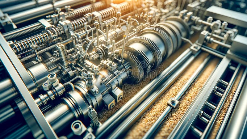 Rice Processing Machinery, Capturing the Intricate Mechanisms Used To ...