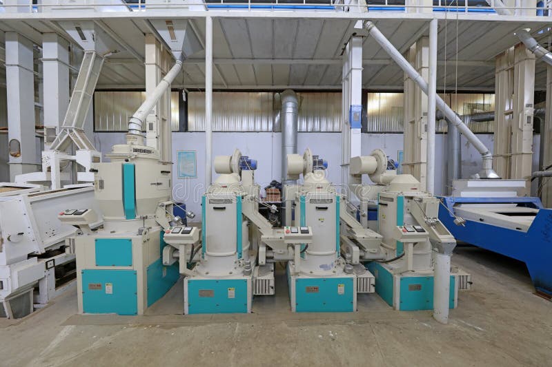 Rice Processing Machinery and Equipment Stock Image - Image of ...