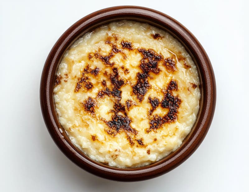 Rice Pudding with a Browned Top. Generative AI. Stock Illustration ...