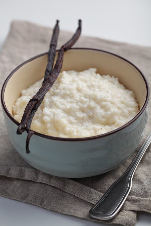 Vanilla rice pudding stock photo. Image of shot, food - 98697204