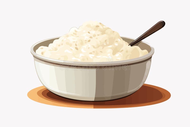 Rice Pudding Vector Flat Minimalistic Isolated Illustration Stock ...