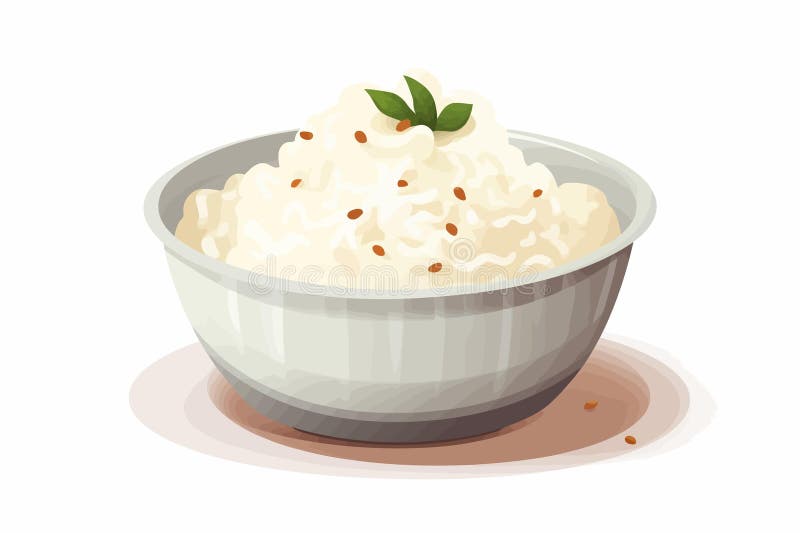 Rice Pudding Vector Flat Minimalistic Isolated Illustration Stock ...