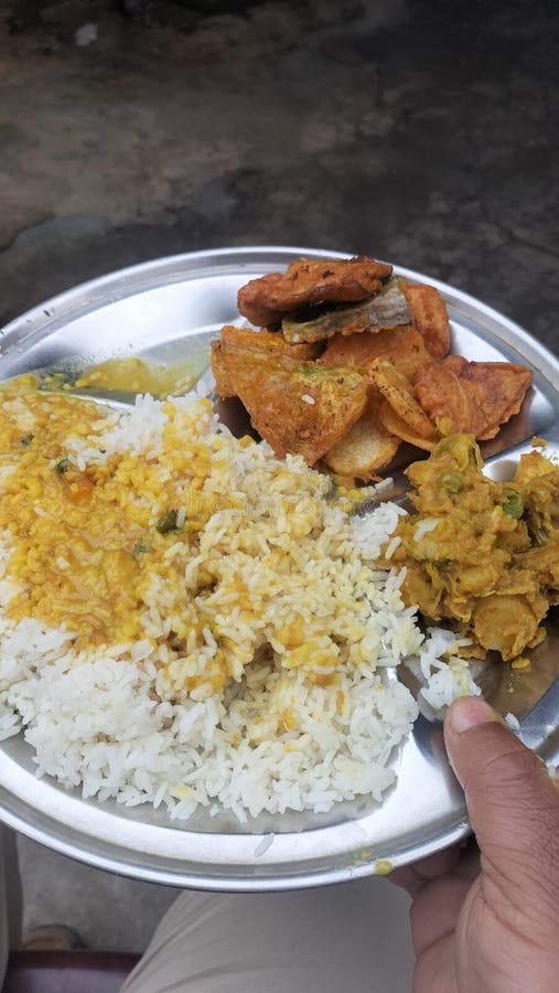 Rice Pulses Fried Vegetables in Different Test in Madhubani Bihar India ...