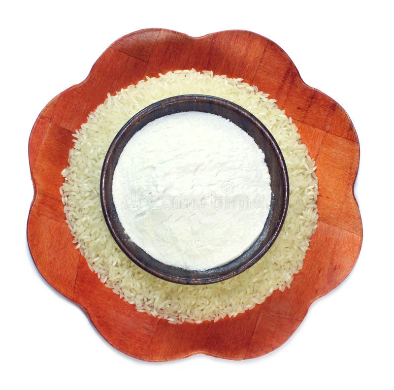 Rice and rice flour stock image. Image of plate, healthy - 70205165