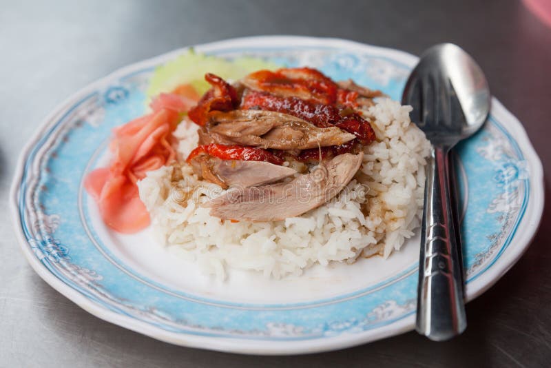 Rice with roast duck stock image. Image of asia, lunch - 88710155