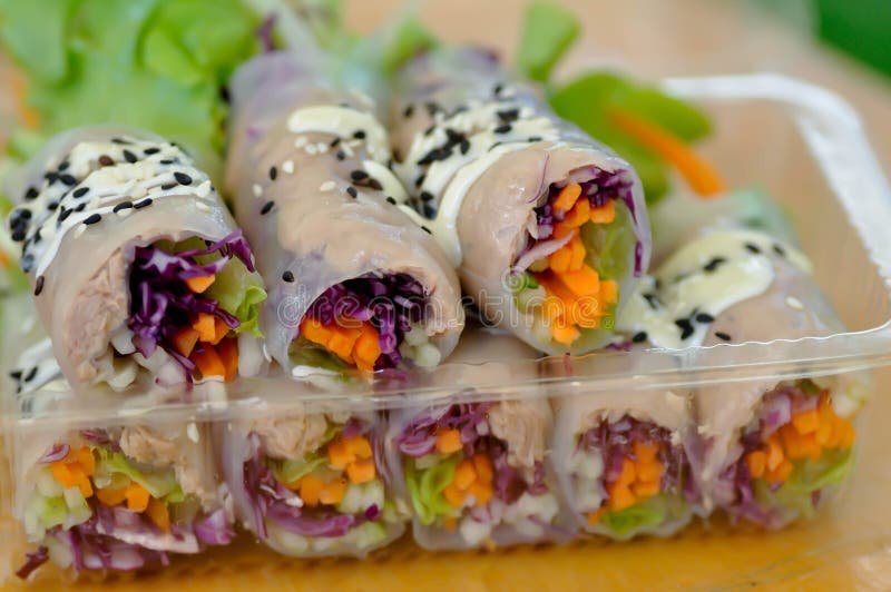 Rice roll, fresh roll stock photo. Image of stuff, flour - 188054786