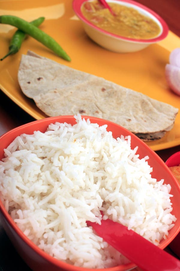 Rice and roti stock image. Image of dinner, breakfast - 20343007