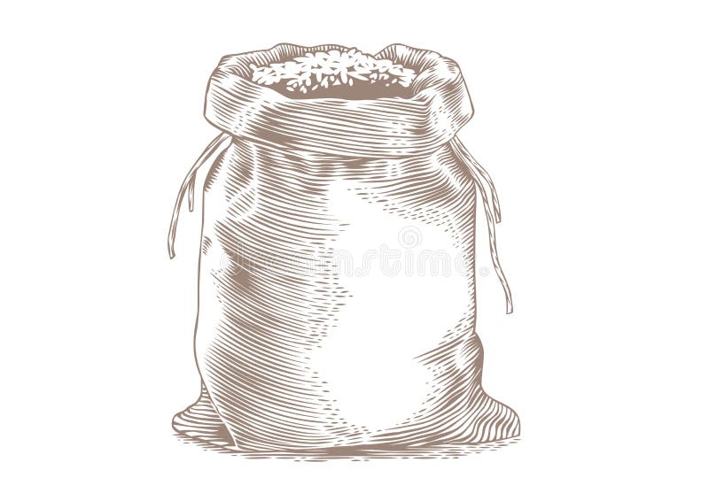 Sack with rice stock image. Image of produce, rice, groats - 35221233
