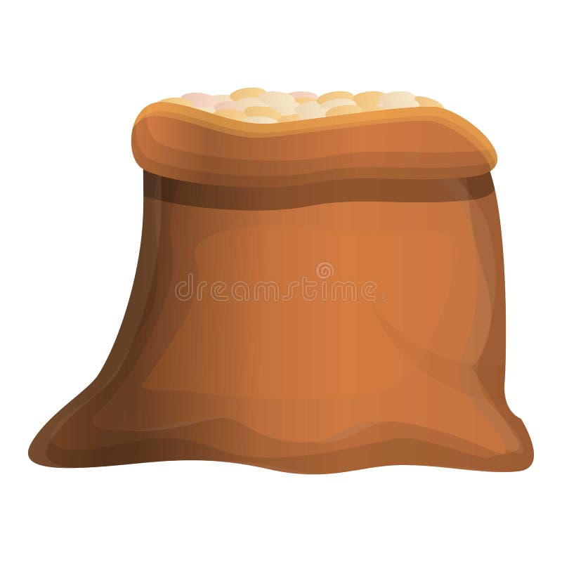 Rice Sack Cartoon . Rice Bag. Symbol. Stock Illustration - Illustration ...