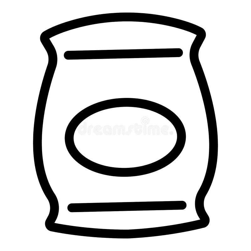 Rice Sack Icon, Outline Style Stock Vector - Illustration of item, line ...