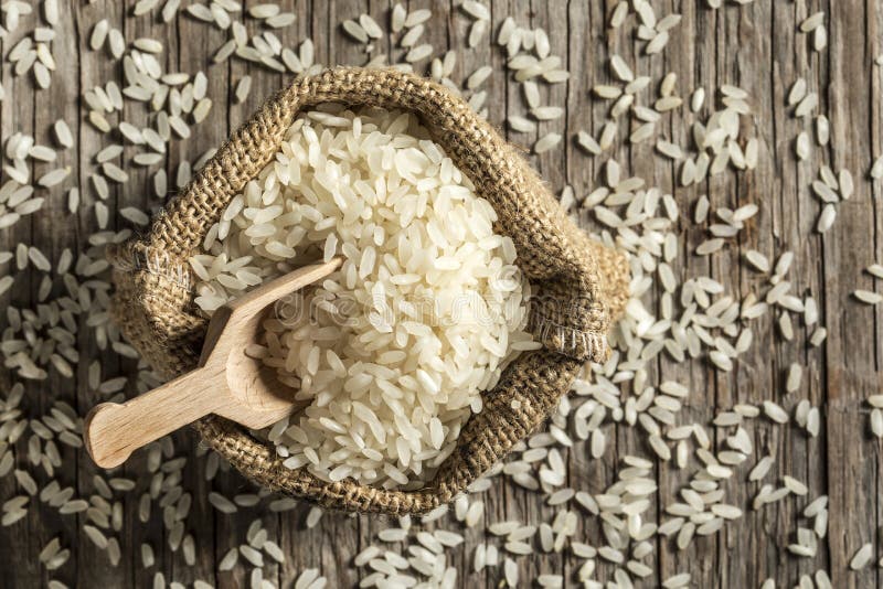 Rice Sack, Agriculture Product Isolated on White Stock Photo - Image of ...